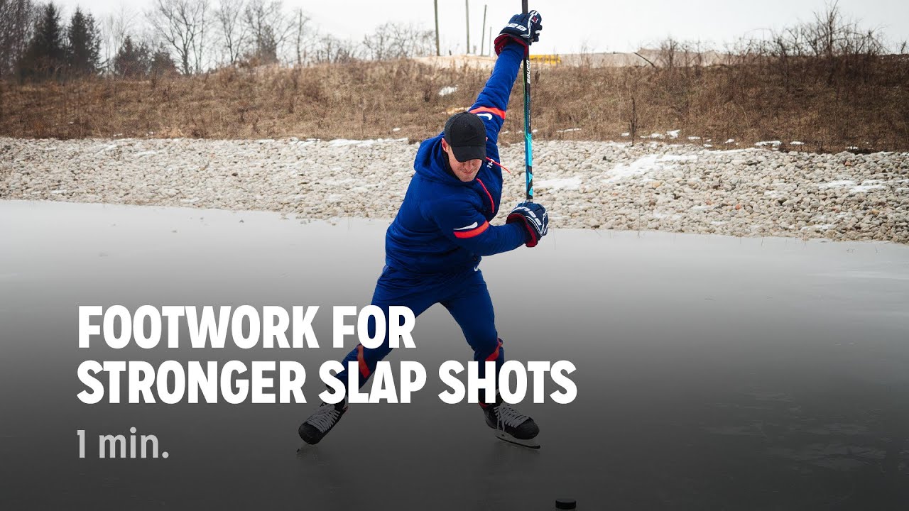Footwork For Stronger Slap Shots - YouTube