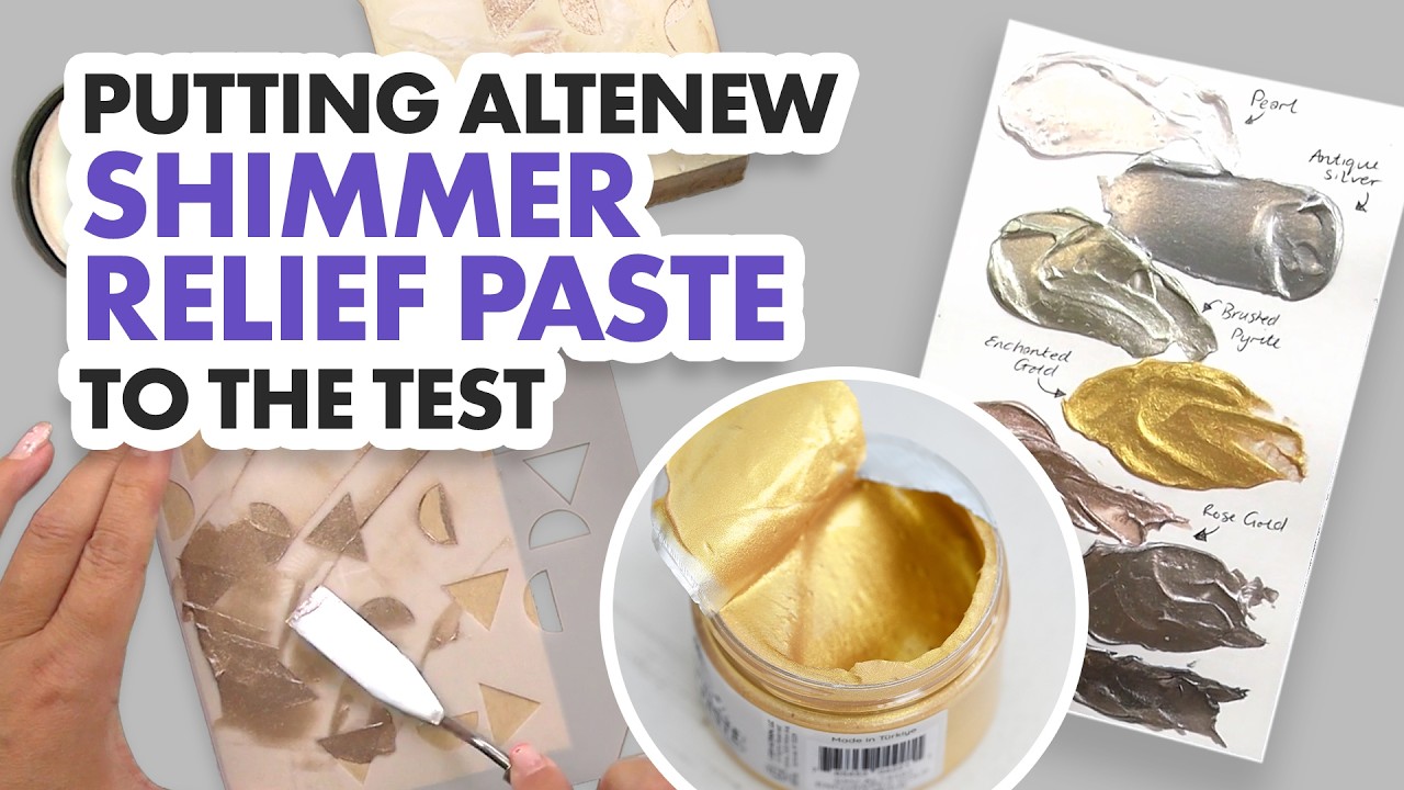 Testing Altenew’s New Shimmer Relief Paste: Real-Time Experiments - YouTube