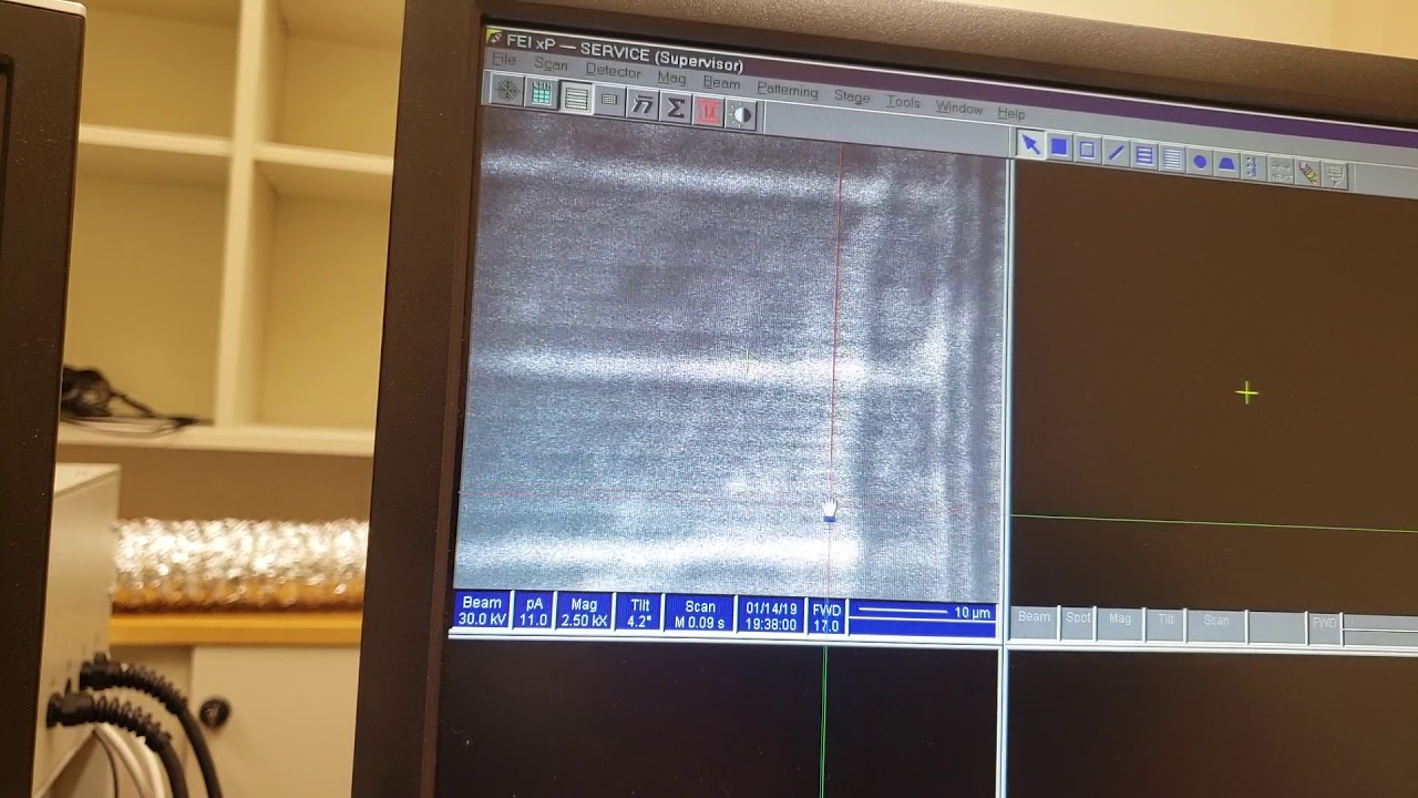 FEI FIB 200 calibration focus wobble - YouTube