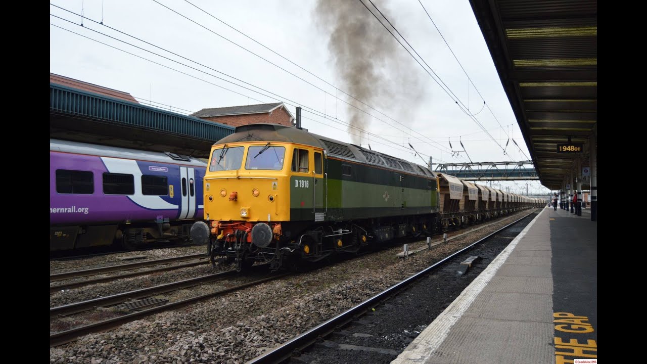 BR Green 47812 (D1916) Sand Train passing Doncaster - YouTube