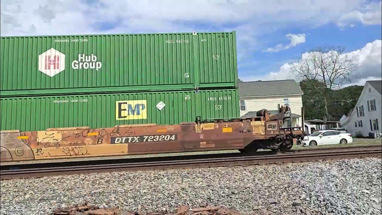 NS ES44AC/ES44DC/SD70ACE Leads NS 28R Good Size Train wide open pulling Hard Sounding Good - YouTube