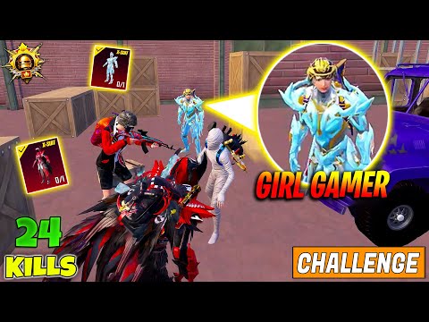 😱 OMG !! GIRL GAMER WITH MAX GLACIER X-SUIT & MUMMY SET CHALLENGE ME & BLOODRAVEN X-SUIT IN BGMI ...