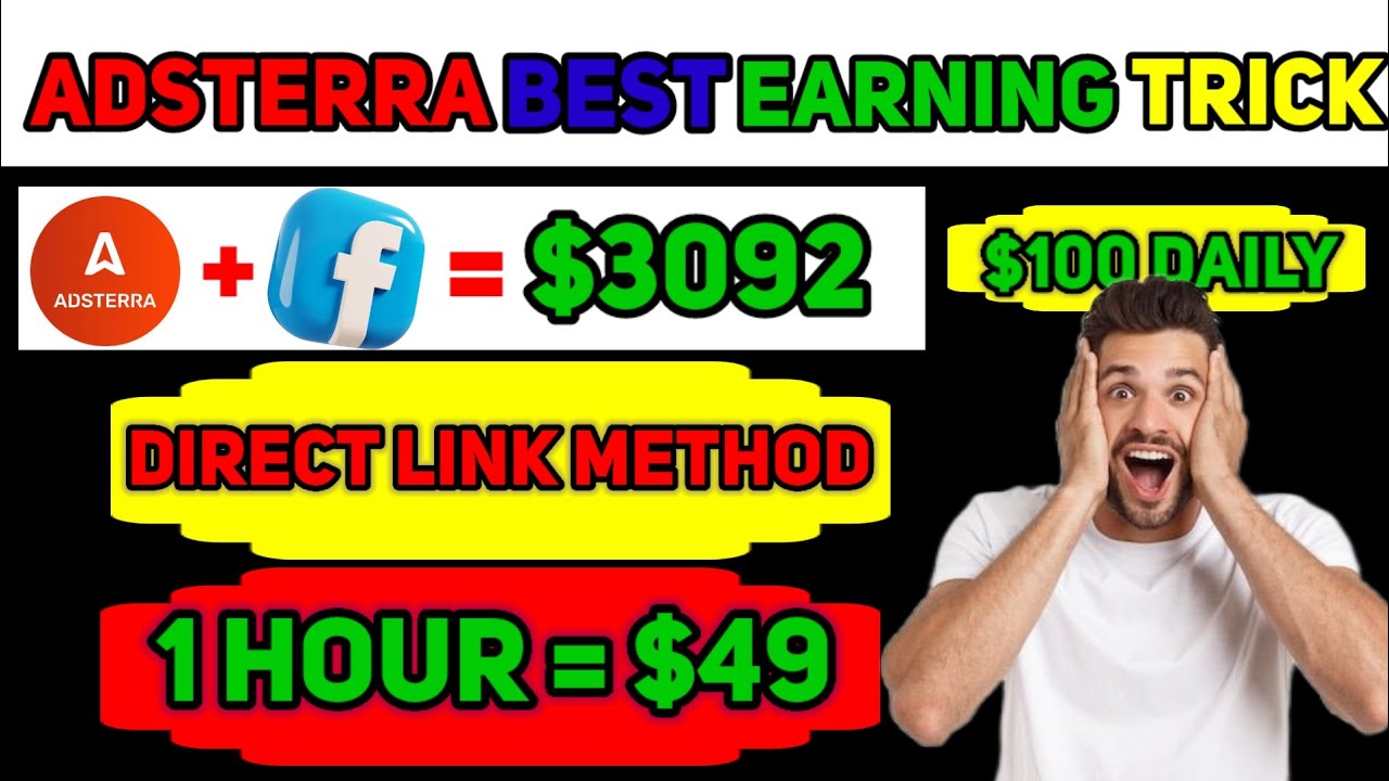 Adsterra earning trick by using Facebook || Direct link earning trick || 29 earn and learn - YouTube