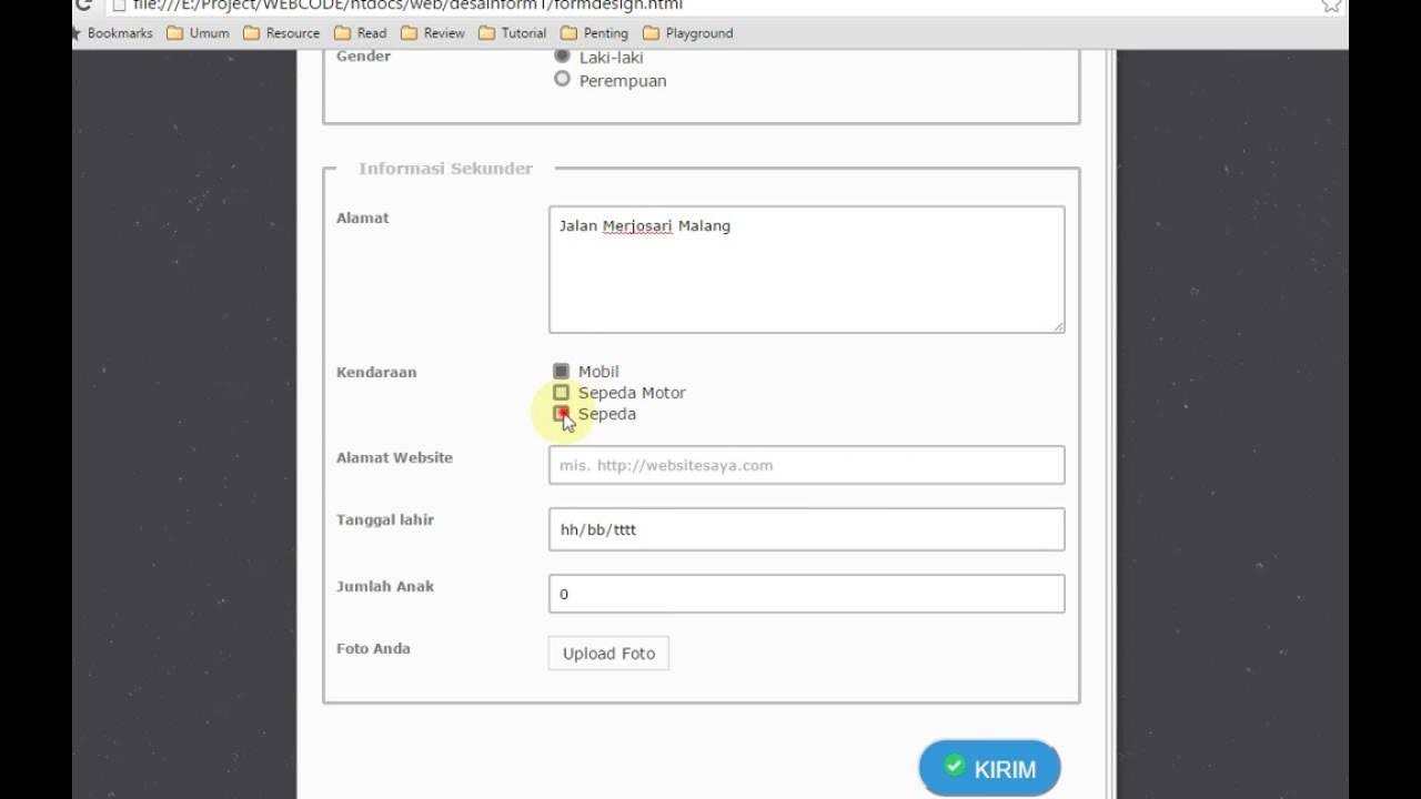 Source Code Desain Form Responsive HTML CSS - YouTube