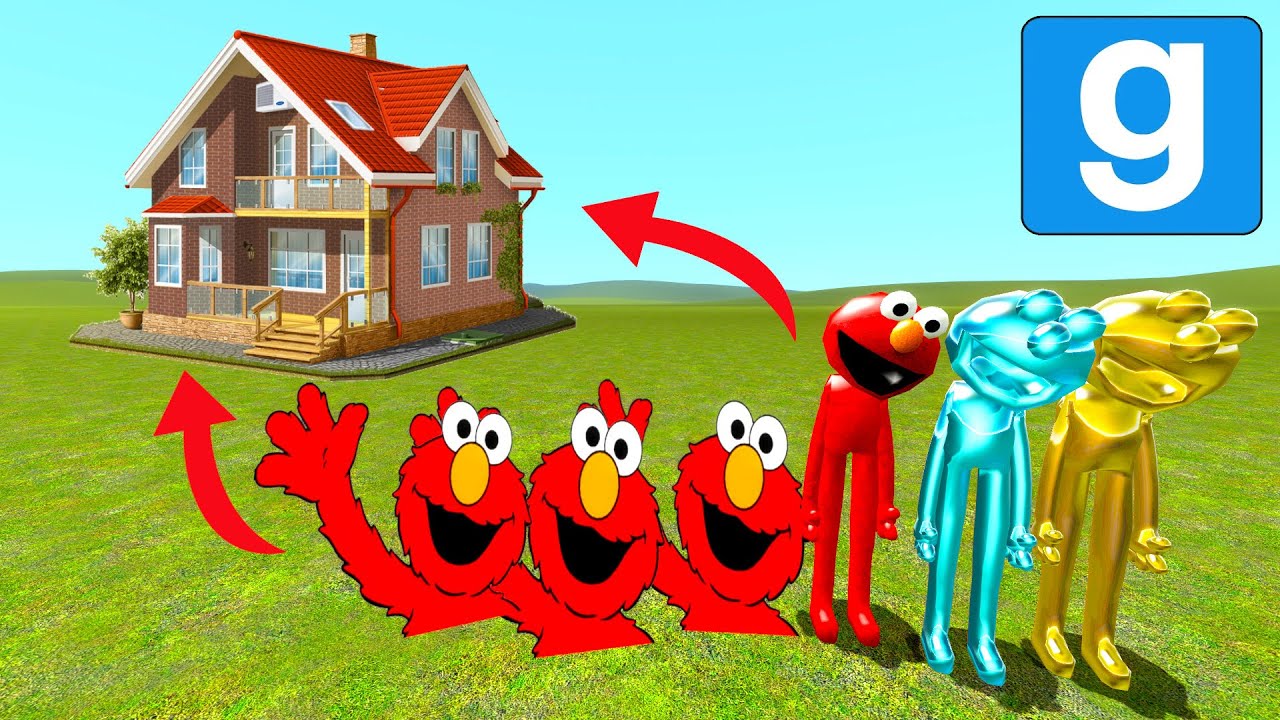 Elmo and Nexbots Elmo FAMILY VS HOUSES (Garry's Mod) - YouTube