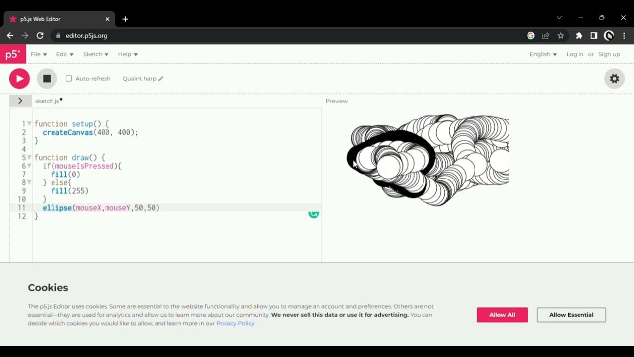 Little coding circles - YouTube