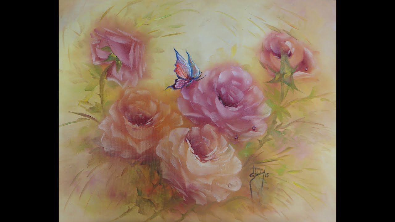 PINTANDO ROSAS SUAVES - YouTube