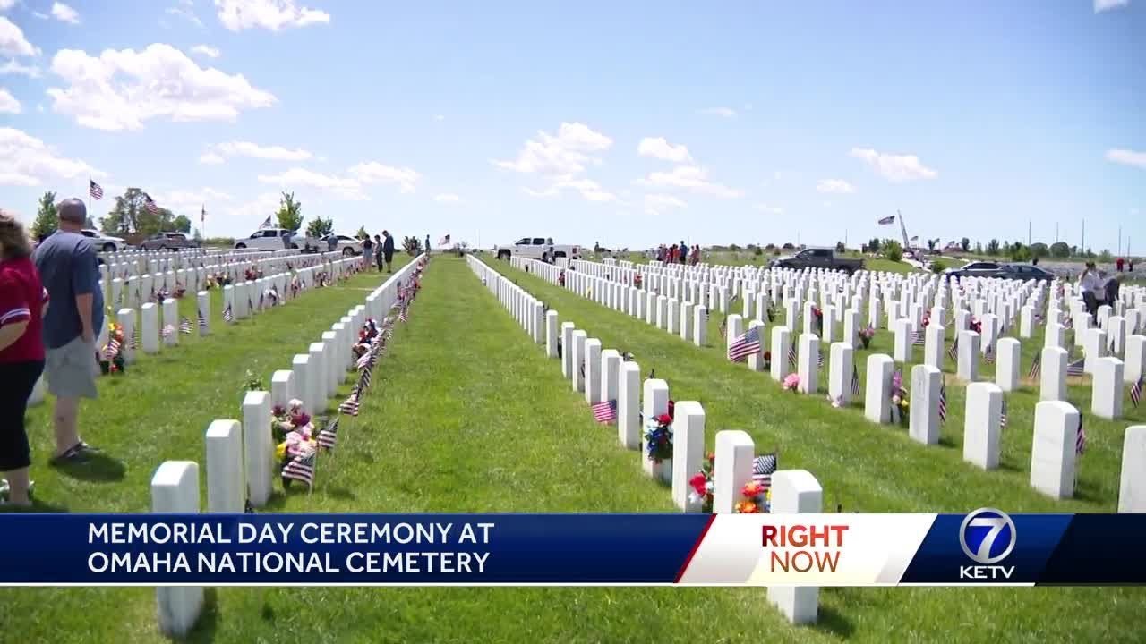 Memorial Day ceremony at Omaha National Cemetery - YouTube