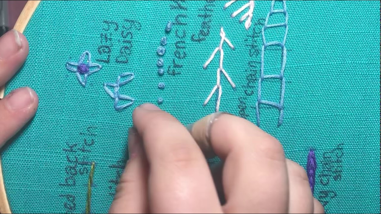 Colonial Knots Embroidery Stitch Tutorial - YouTube