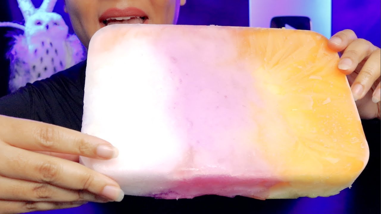 ASMR HUGE FOAM ICE SPONGE SHAPE/ ICE EATING/JUST BITES @6:45 - YouTube