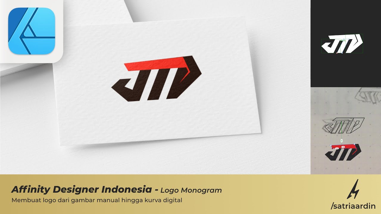 Buat logo monogram, JTD - streetwear brand | Affinity Designer macOS ...
