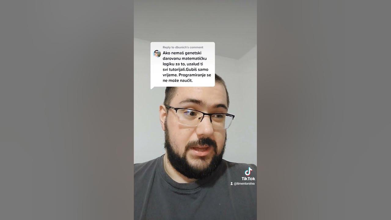 Ako Nisi Dobar Matematičar Bićeš Loš Programer Programiranje Learntocode Programer Shorts