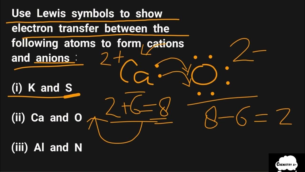 Use Lewis symbols to show electron transfer between the following atoms ...