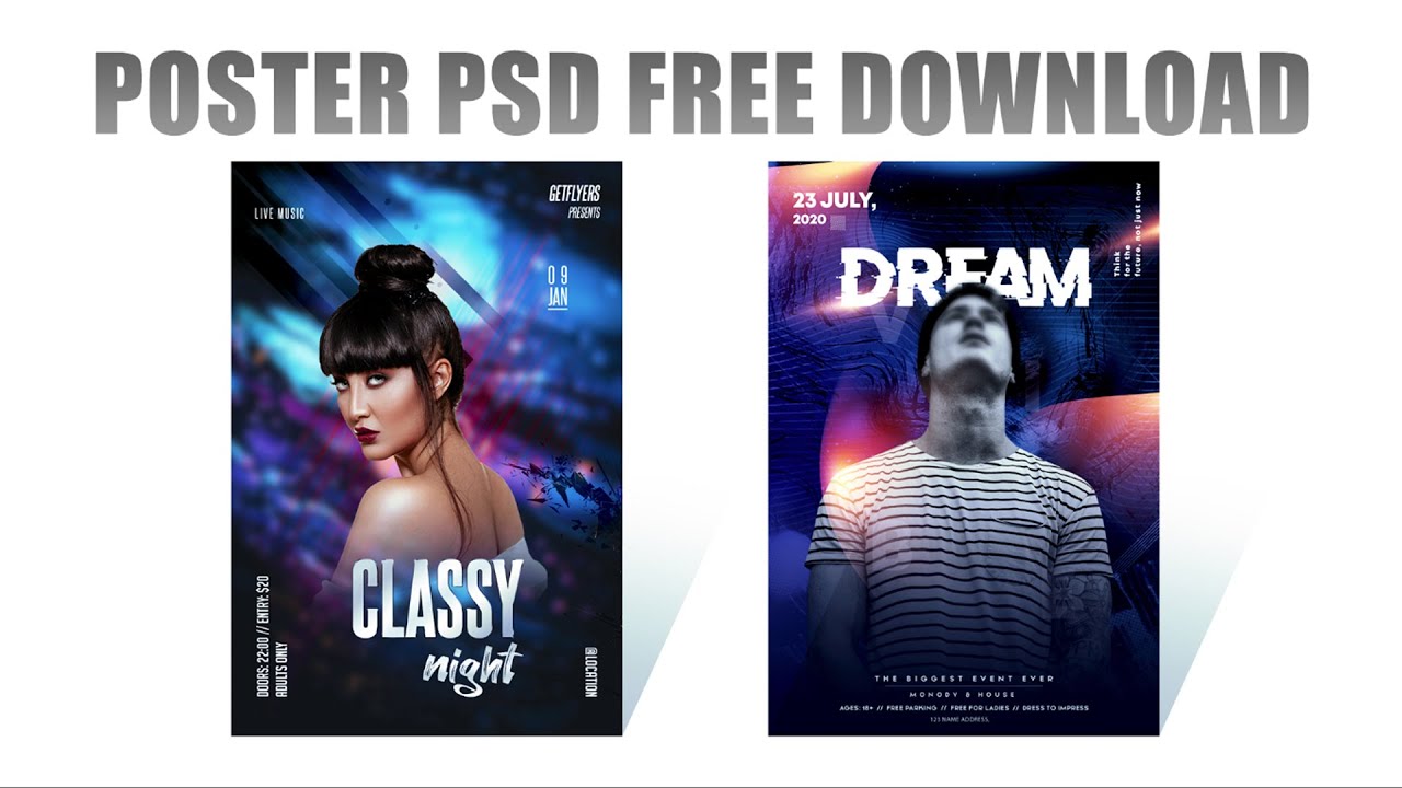 Posters Psd Template Free Download - YouTube