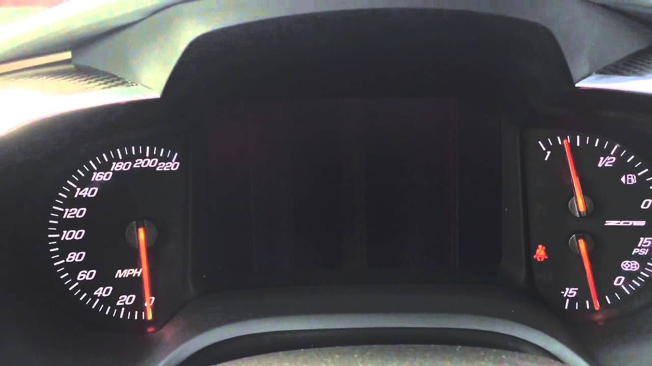 2015 Corvette Z06 dash screen malfunction - YouTube