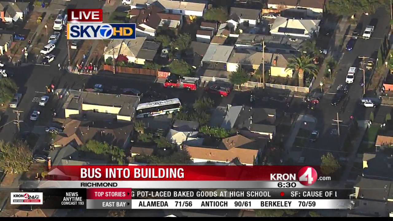 AC Transit Bus Crashes Into Home During High Speed Chase in Richmond ...