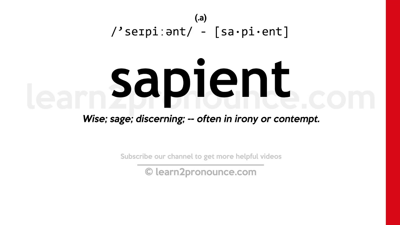 Pronunciation of Sapient | Definition of Sapient - YouTube