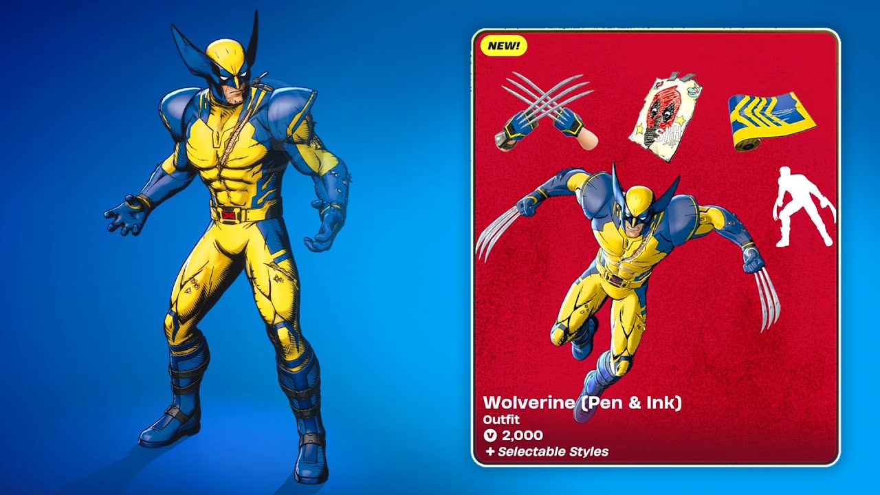 Wolverine (Pen & Ink) Skin Gameplay - Fortnite Chapter 5 Season 3 - YouTube