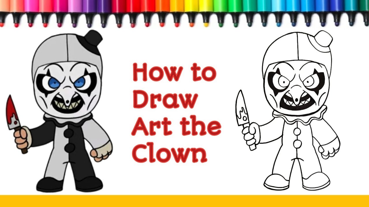 How to draw Art the Clown |Easy drawing |Just arts - YouTube