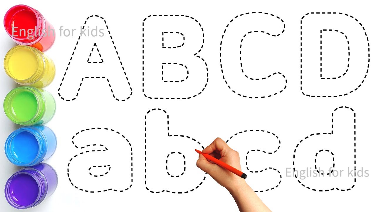 Abcd 유아와 아이들을 위한 대문자 소문자 알파벳 그리기 색칠하기 모음 알파벳송 영어공부 Easy Draw