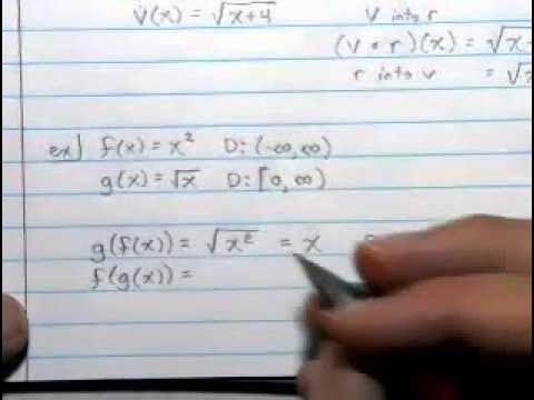 Pre-Calculus 1.4 - Building Functions from Functions (part 2) - YouTube