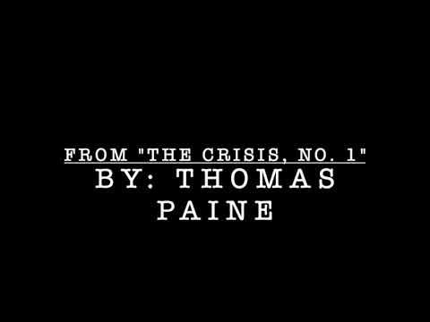 "The Crisis, No. 1" by Thomas Paine - YouTube
