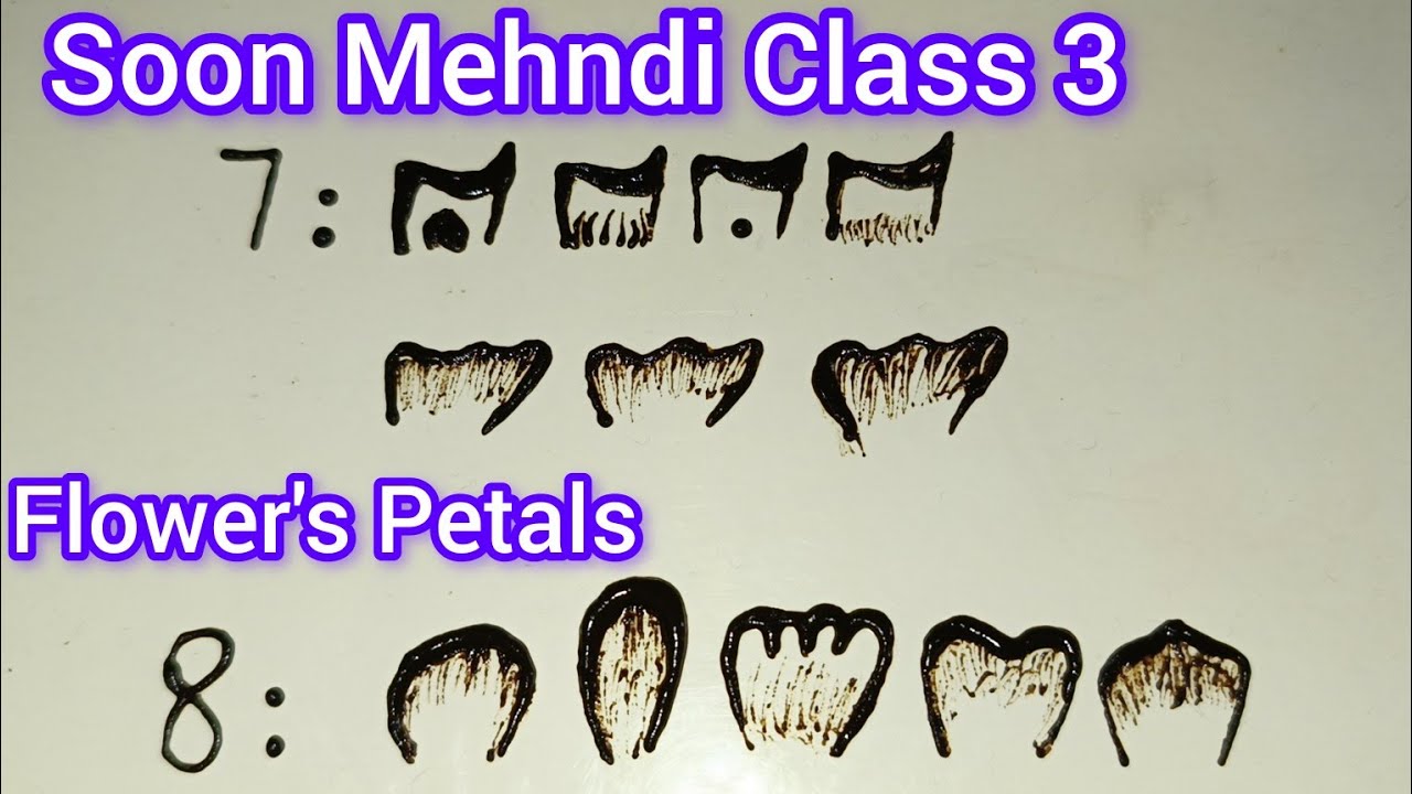 Learn How we create Flower's Petals🌸🌺||Step by step method||soon Mehndi ...