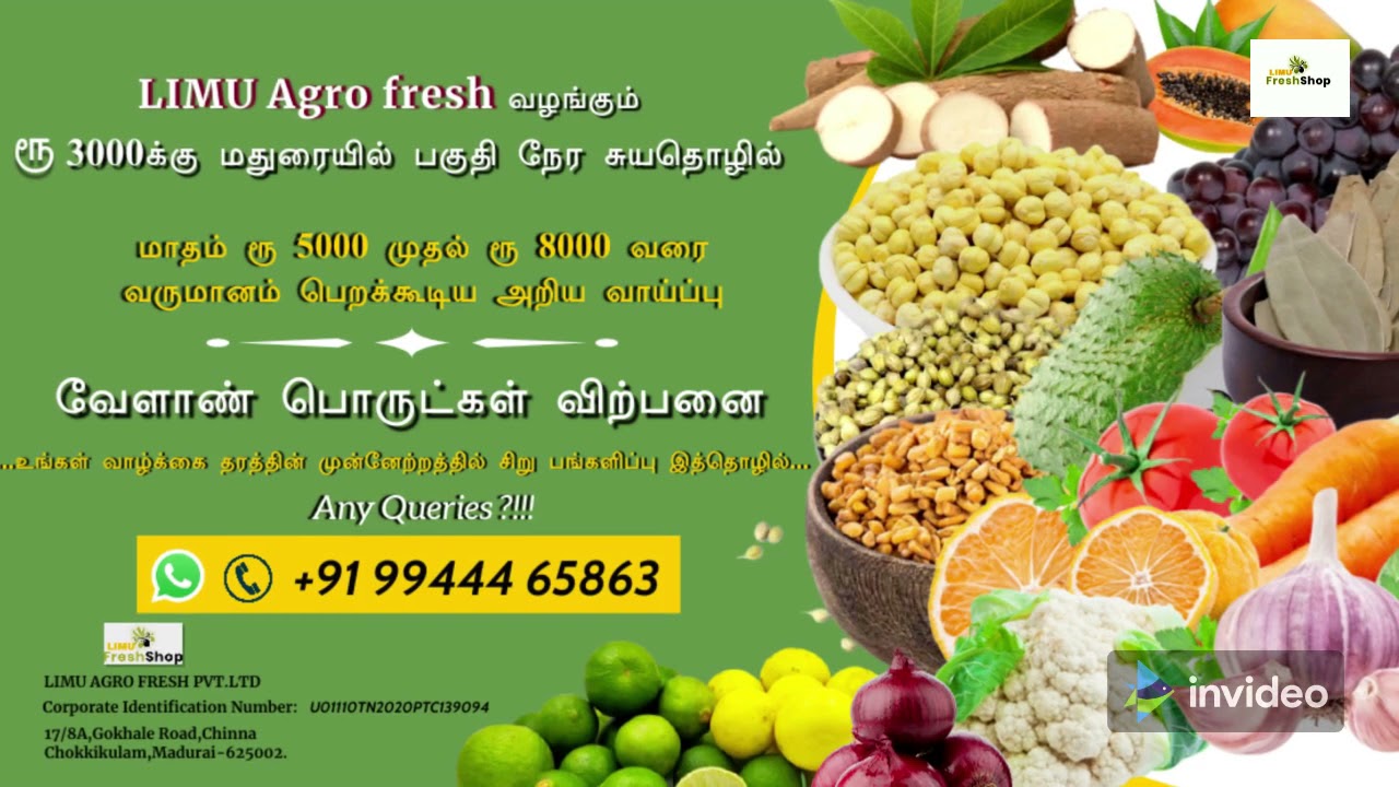MADURAI FRUITS and VEGETABLES LIMU FRESH SHOP business OPPURTUNITY ...