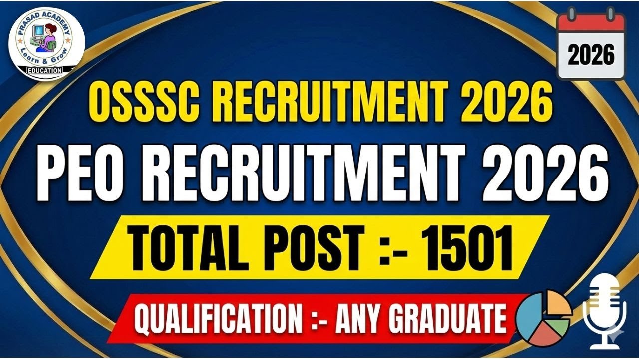 OSSSC PEO Recruitment 2026: 1501 Post Coming //Official Update 🎯//PEO ...
