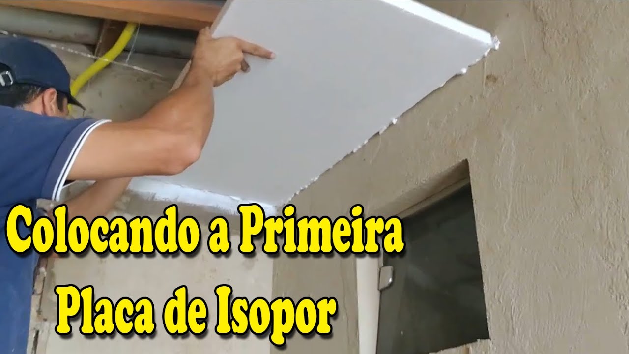 Como inicia a colocação da placa de Isopor no seu forro - YouTube