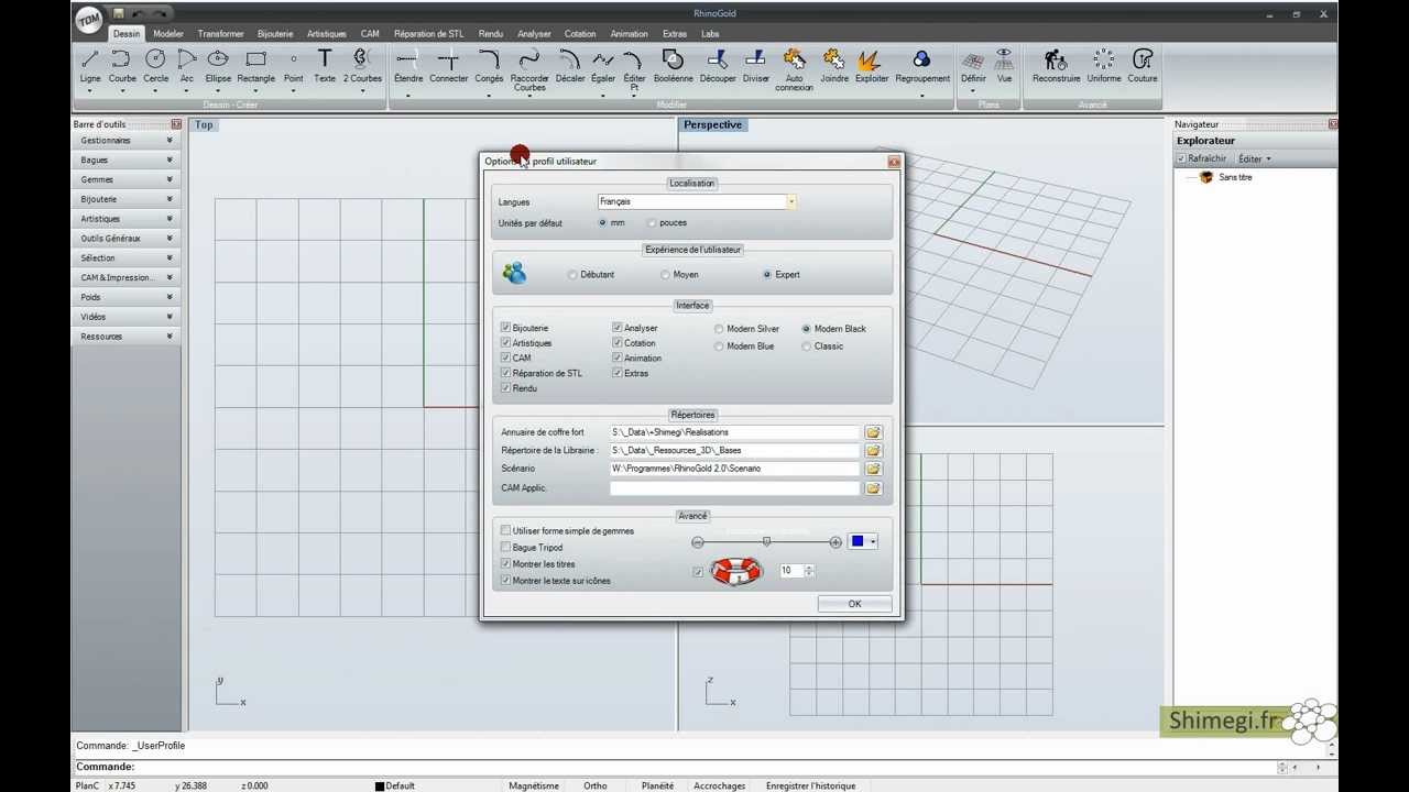 Présentation du logiciel RhinoGold - YouTube