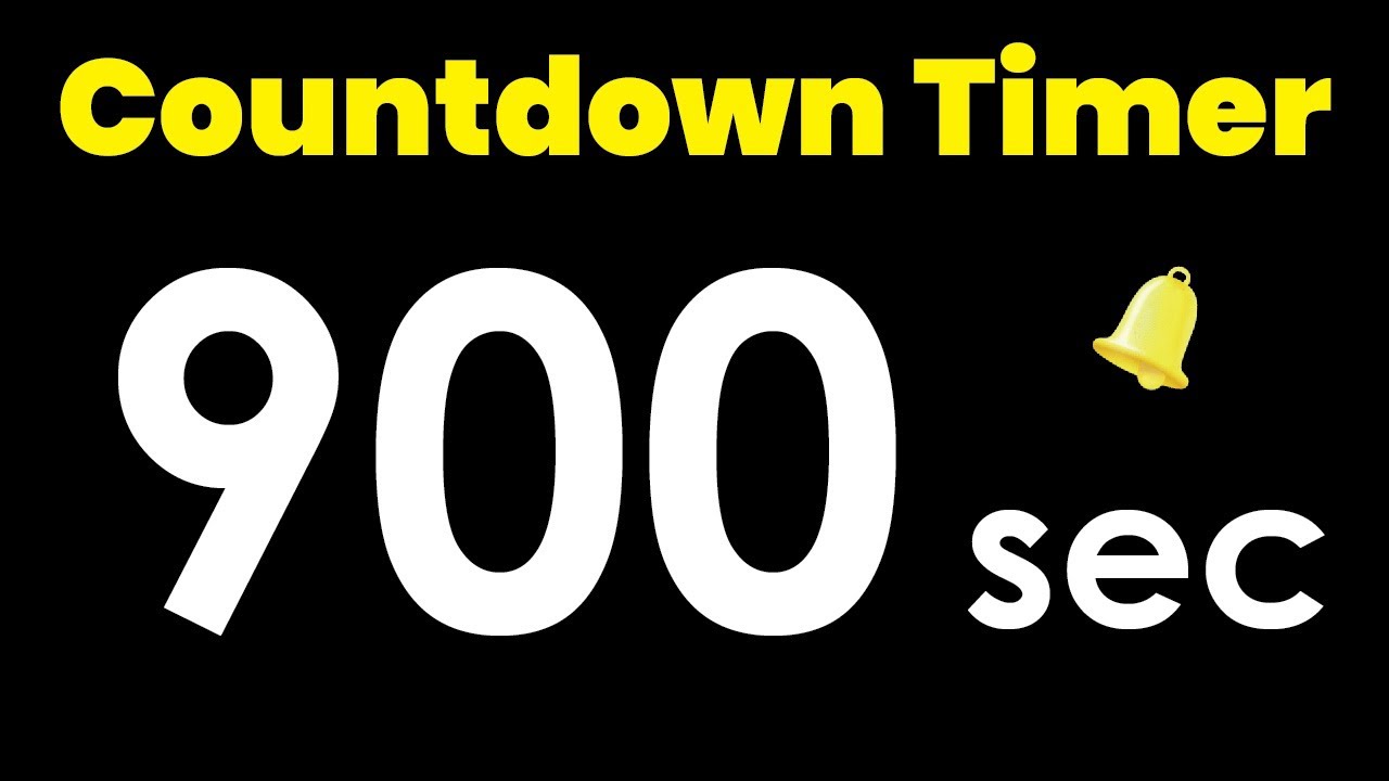 900 second Countdown Timer with Alarm #timerstore #900s #countdown - YouTube