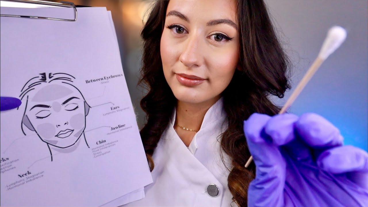 Asmr Relaxing Medical Facial And Skin Analysis Face Mapping Skincare