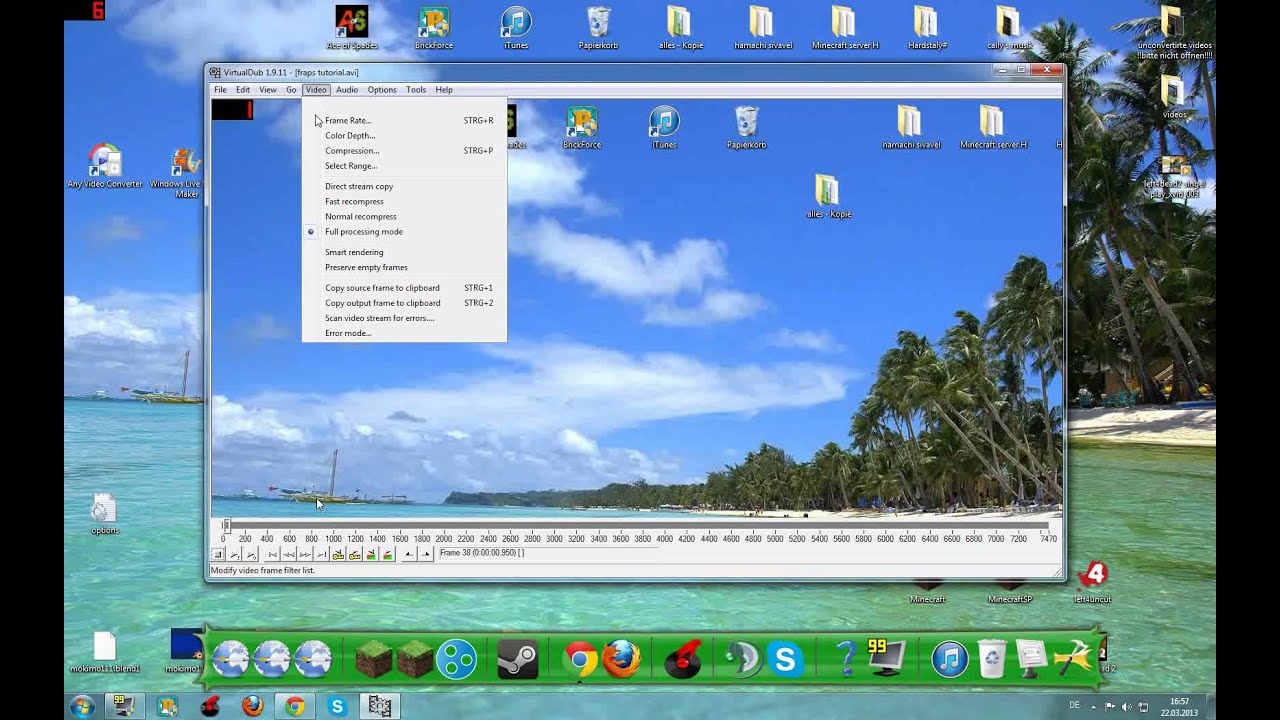 Virtual dub Tutorial - YouTube