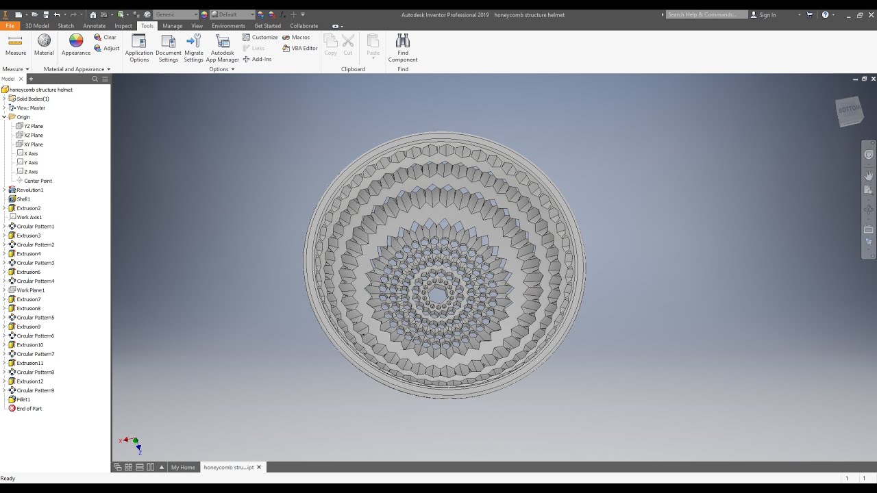 Autodesk Inventor | Honeycomb | Structure Helmet Design | NVIDIA ...