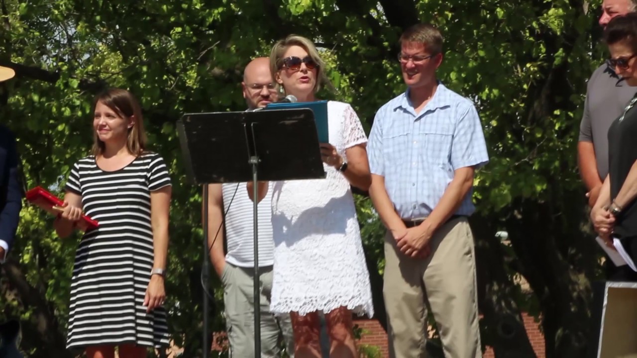 Barbara Wasinger reads 150th proclamation - YouTube