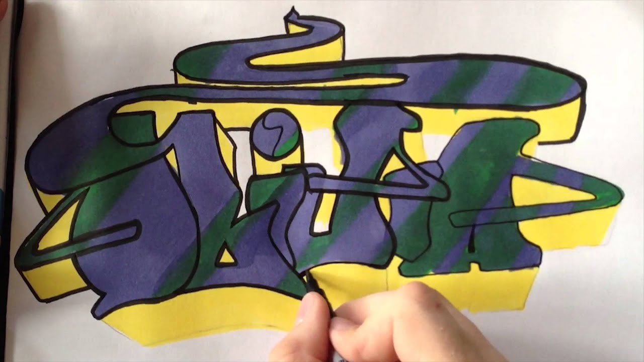 Graffiti sketch, OLIVIA (requested) by me. - YouTube