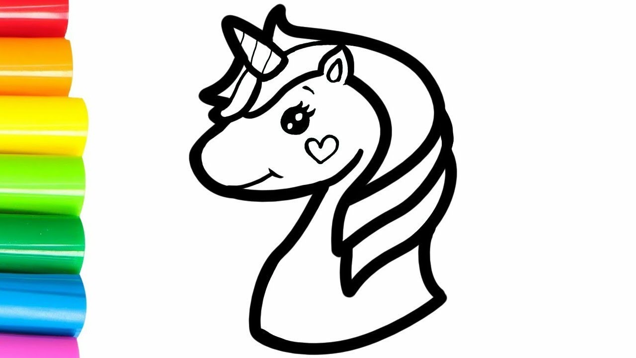 How to Draw Unicorn - Colouring For Kids &Toddlers || Drawing, Painting ...