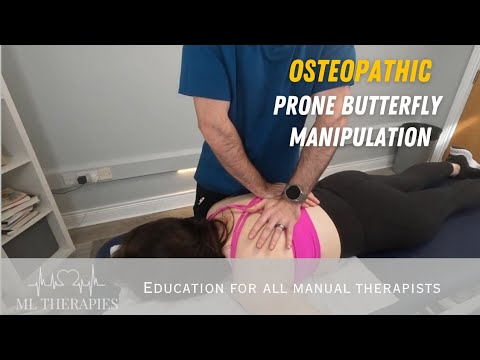 Prone rib Butterfly manipulation #osteopathy #chiropractic # ...