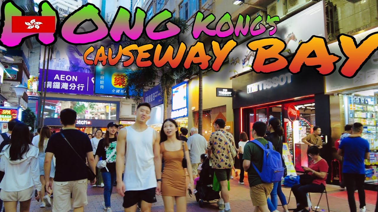 Hong kong | 4K- HDR | Walking tour Causeway bay (CWB) Hongkong's most ...