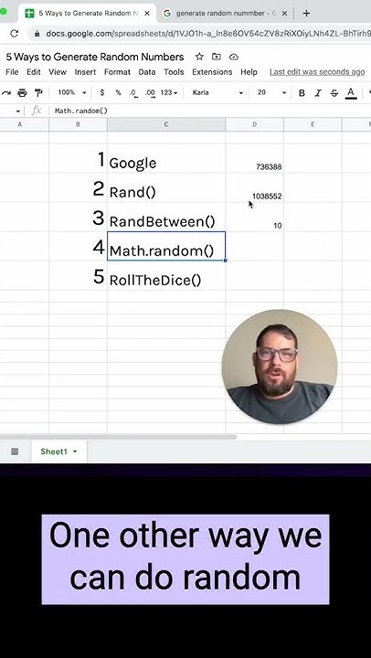 Generate Random Numbers | 5 Ways in Google Sheets - YouTube