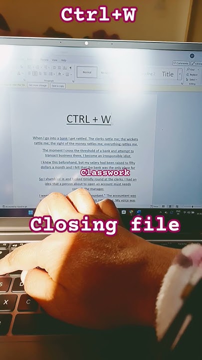 CTRL+W CLOSING FILE #computerknowledge #computerworld #shortcutkeys #exam #computereducational ...