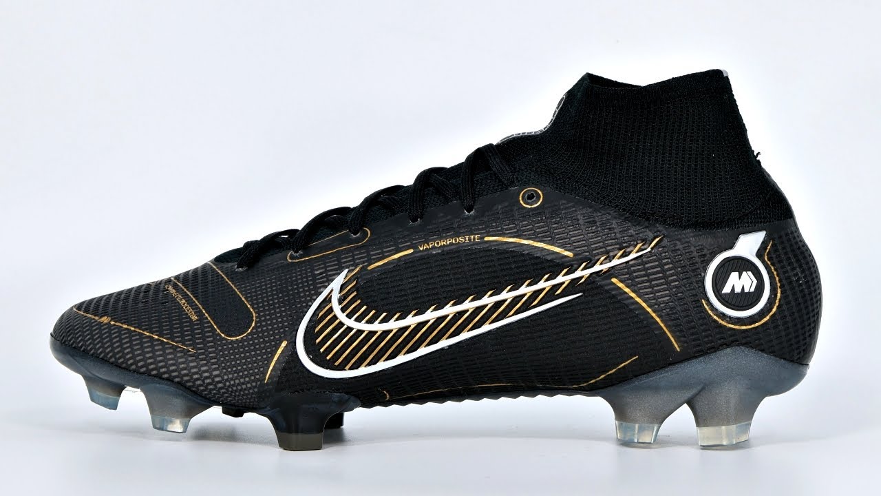 Nike Mercurial Superfly 8 FG Black Metallic Silver Gold Football Shoes ...
