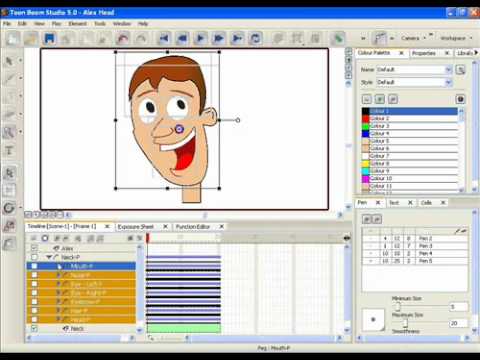 Toon Boom Cut-out Cartoon Character Creation - Head - YouTube
