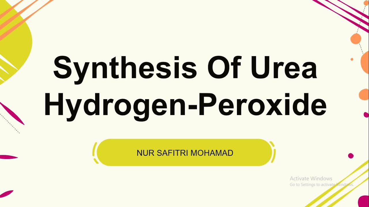 SYNTHESIS UREA-HYDROGEN PEROXIDE - YouTube