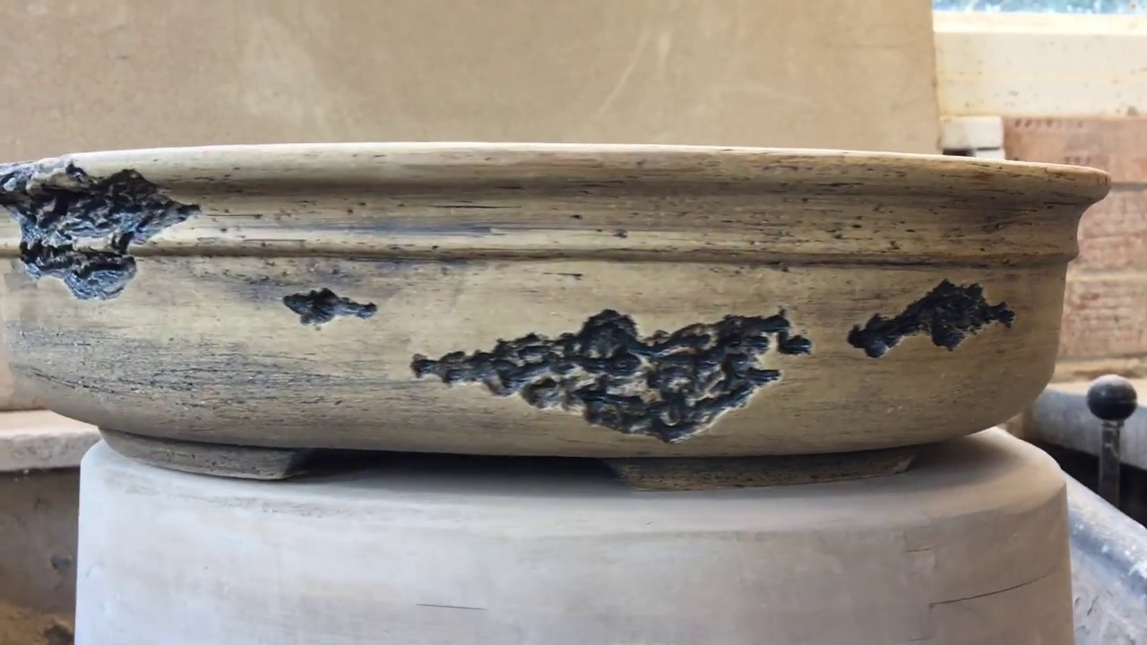 Mushikui (Worm eaten) bonsai pot. - YouTube