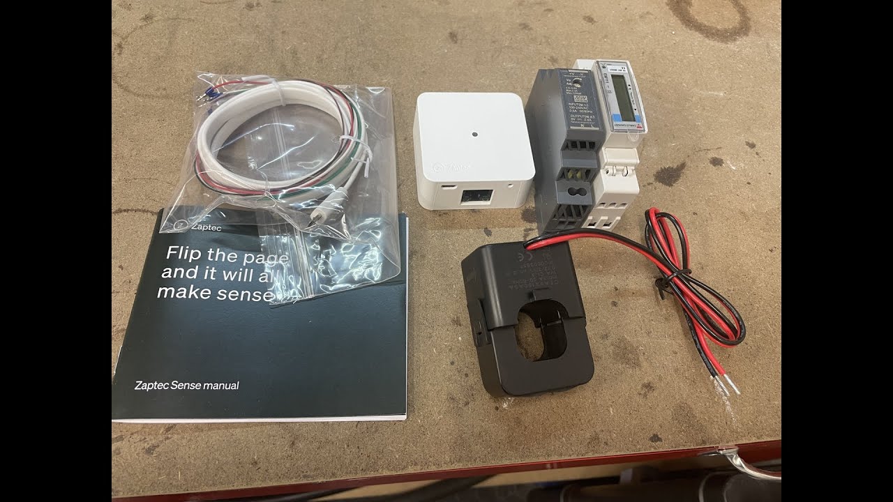 Installation wiring for Zaptec Sense (UK version) - YouTube