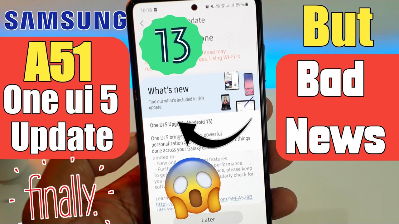 Samsung A51 One UI 5.0 Android 13 Update Released In India | Samsung ...