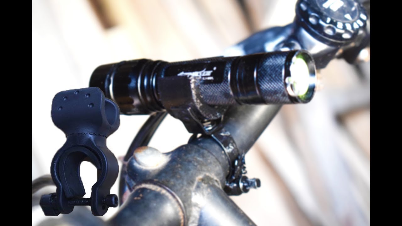 Bicycle mount for flashlight/Bike Flashlight Holder - YouTube