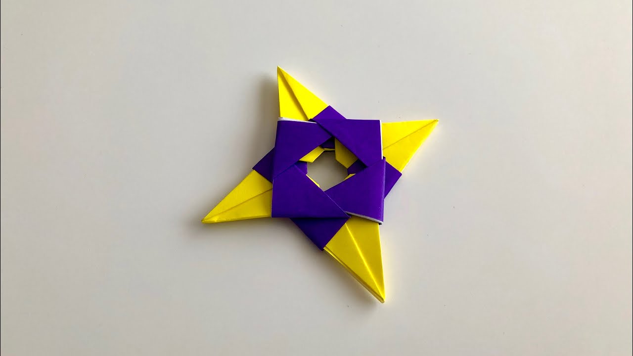Ninja Stern Shuriken basteln mit Papier - How to make a paper Ninja ...